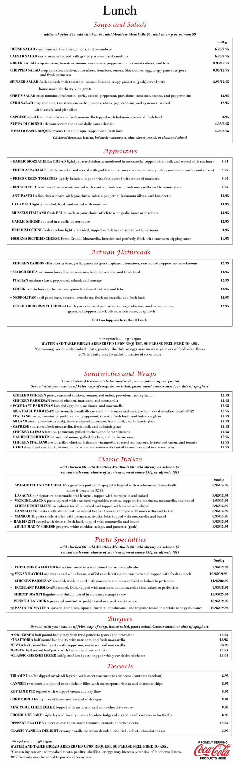 Corleone's Trattoria – Authentic Italian in Historic Savannah